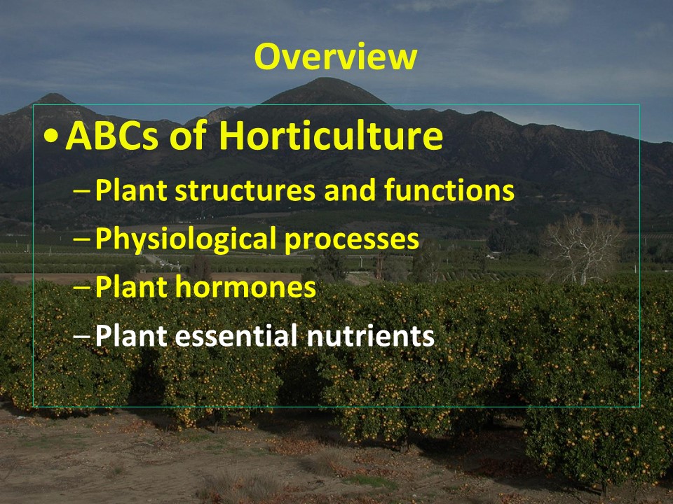 ABCs of Horticulture - Plant essential nutrients